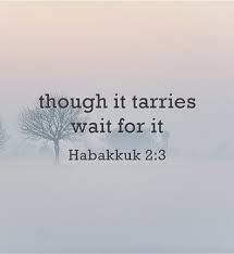 Though it tarries, wait for it… | One Walk